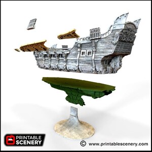 Flying Frigate the Lost Ships, Dnd 5E, Pathfinder 2E 15mm 28mm 32mm ...