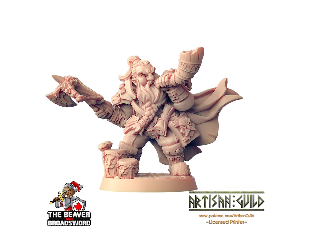 Dwarven Bard Dnd Mini - Artisan Guild | Fighter | Barbarian | Dwarf | Skald | Paladin ...