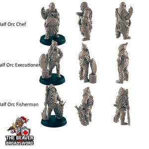8 Half Orc Villager Miniature Pack - EC3D | Dnd | Child | Villager ...