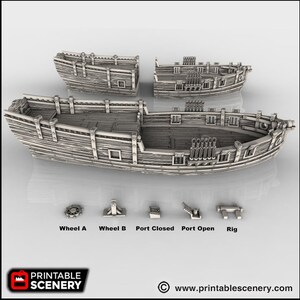 The Sloop - the Lost Ships, Dnd 5E, Pathfinder 2E 15mm, 28mm, 32mm ...