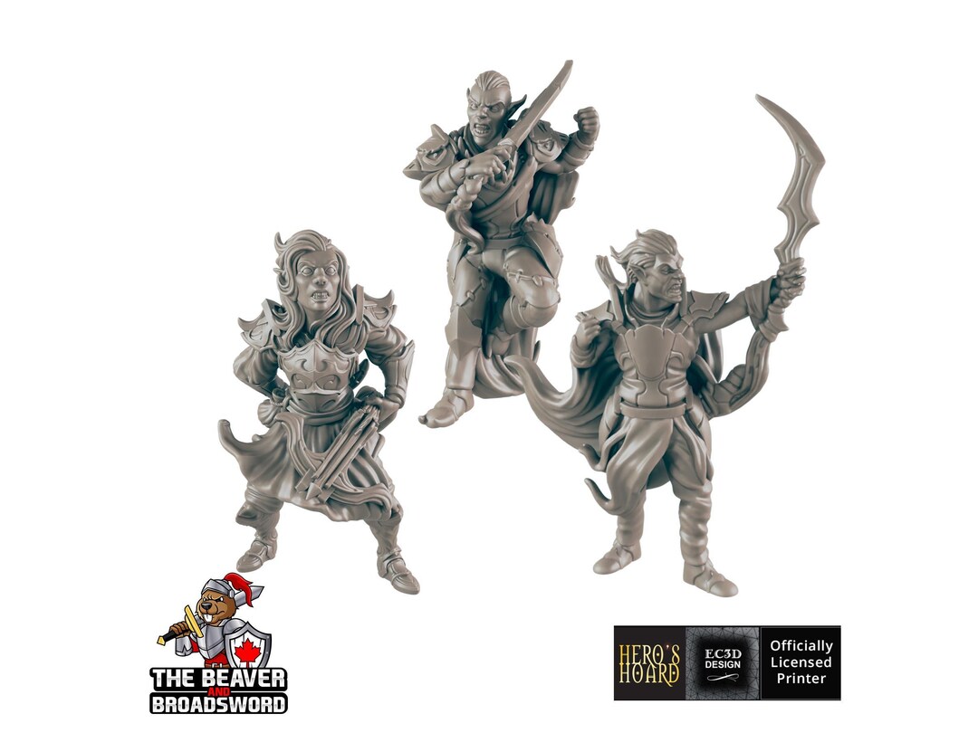 Dark Elf Set | Dnd Miniature, Premium Resin, Durable and Tough for Your ...
