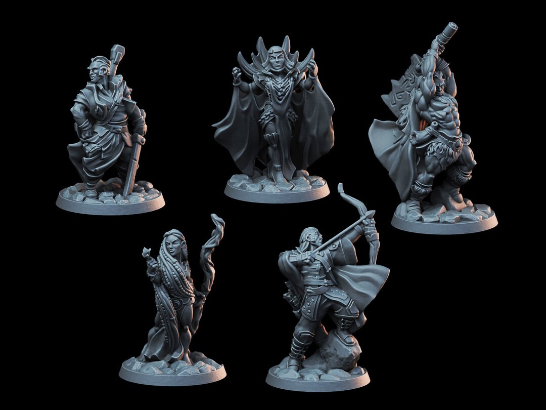 Dnd Miniature Party Set 6 - 28mm Adventuring Group - Sorceress | Bard ... Dnd Miniature Party Set 6 - 28mm Adventuring Group - Sorceress | Bard ...