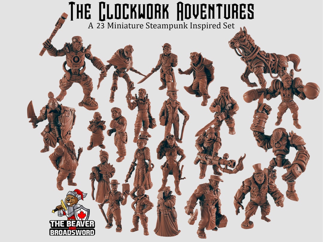 The Clockwork Adventures 23 Mini Set - Ec3d | Dnd | Steampunk ...
