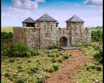 Norman Stone Keep King and Country Printable Scenery Terrain Wargaming ...