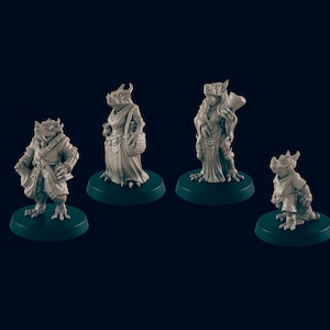 4 Dragonborn Villager Miniature Pack - EC3D | Dnd | Child | Villager ...