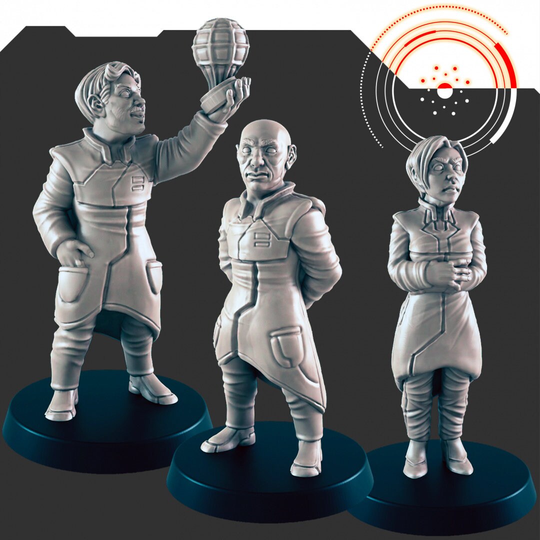 Sci-fi Human Scientists/npcs Mini Set - EC3D | Legion | Cyberpunk ...