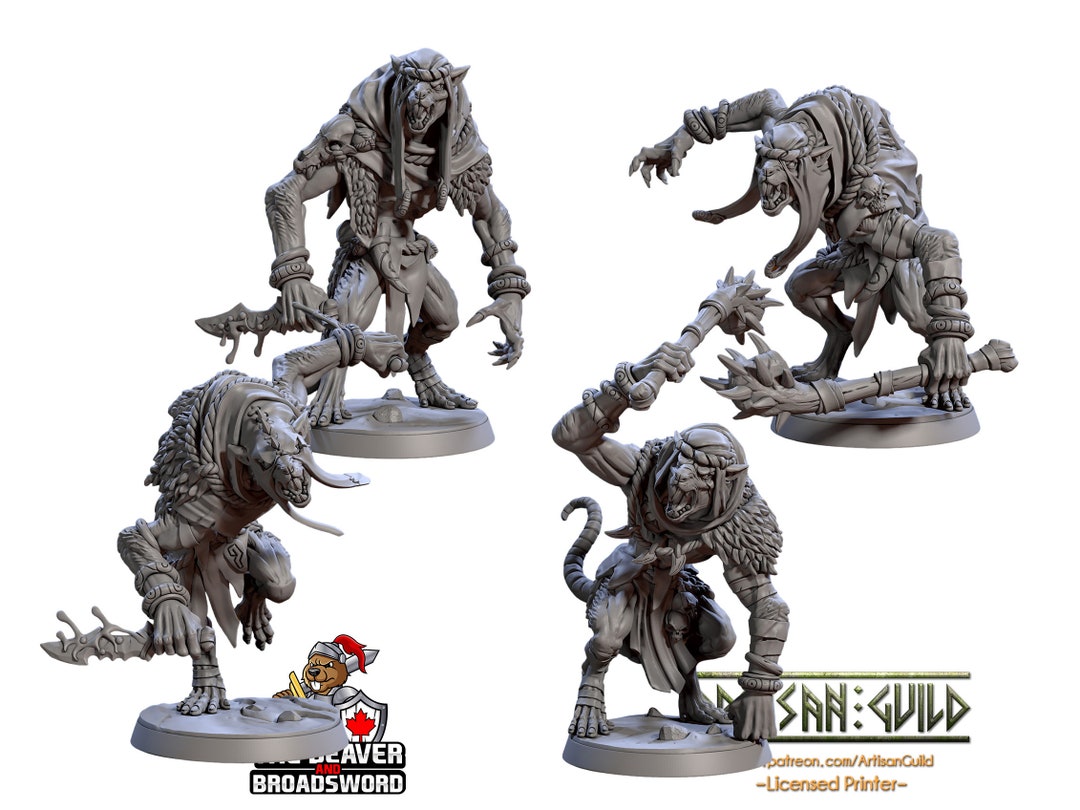 Sandfang Brutes 28/32mm Mini Set - Artisan Guild | Animal | Rat | Ogre ...