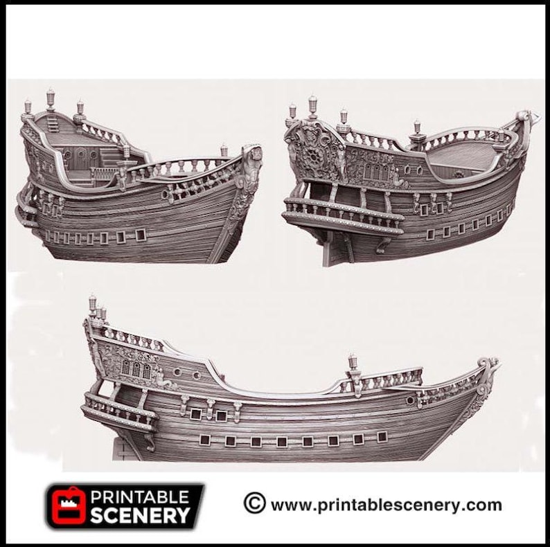 The Galleon - the Lost Ships, Dnd 5E, Pathfinder 2E 15mm 28mm 32mm ...