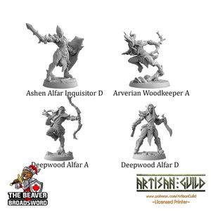 Dnd 16 Elf Mini Variety Pack #1 - Artisan Guild | Elves | Ranger ...