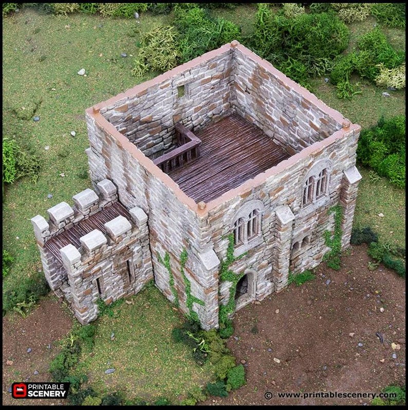 Norman Square Keep - King and Country, Dnd, Pathfinder, 15mm, 28mm ...