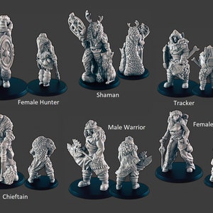 Ice / Arctic Tribe DND Mini Set - EC3D Wintertide, Winter Miniature ...