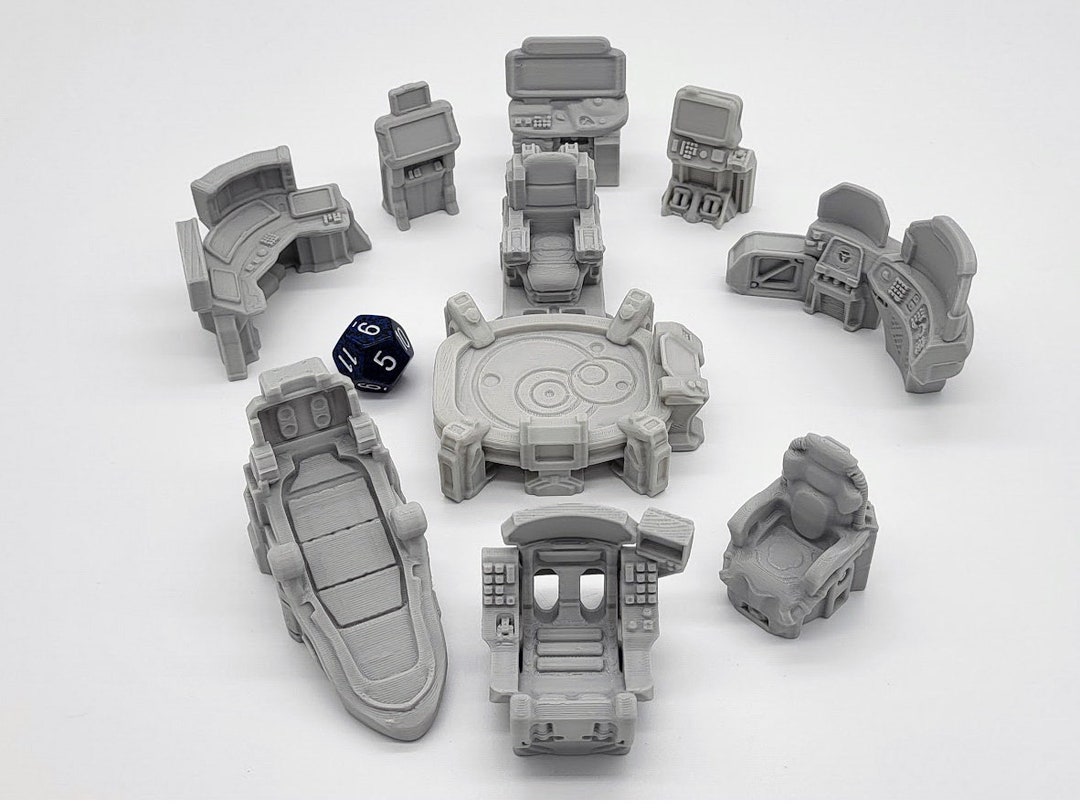 Starship Bridge and Terminals - EC3D Design, Infinity, Legion, Sci-fi ...