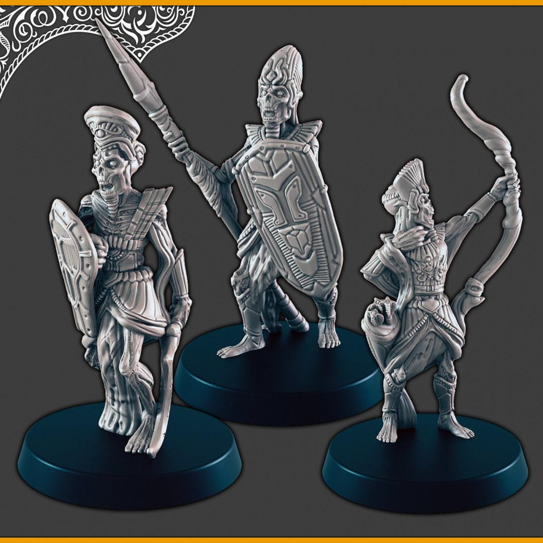 Undead Desert Warriors - DND Mini, EC3D Scorching Sands, Desert ...