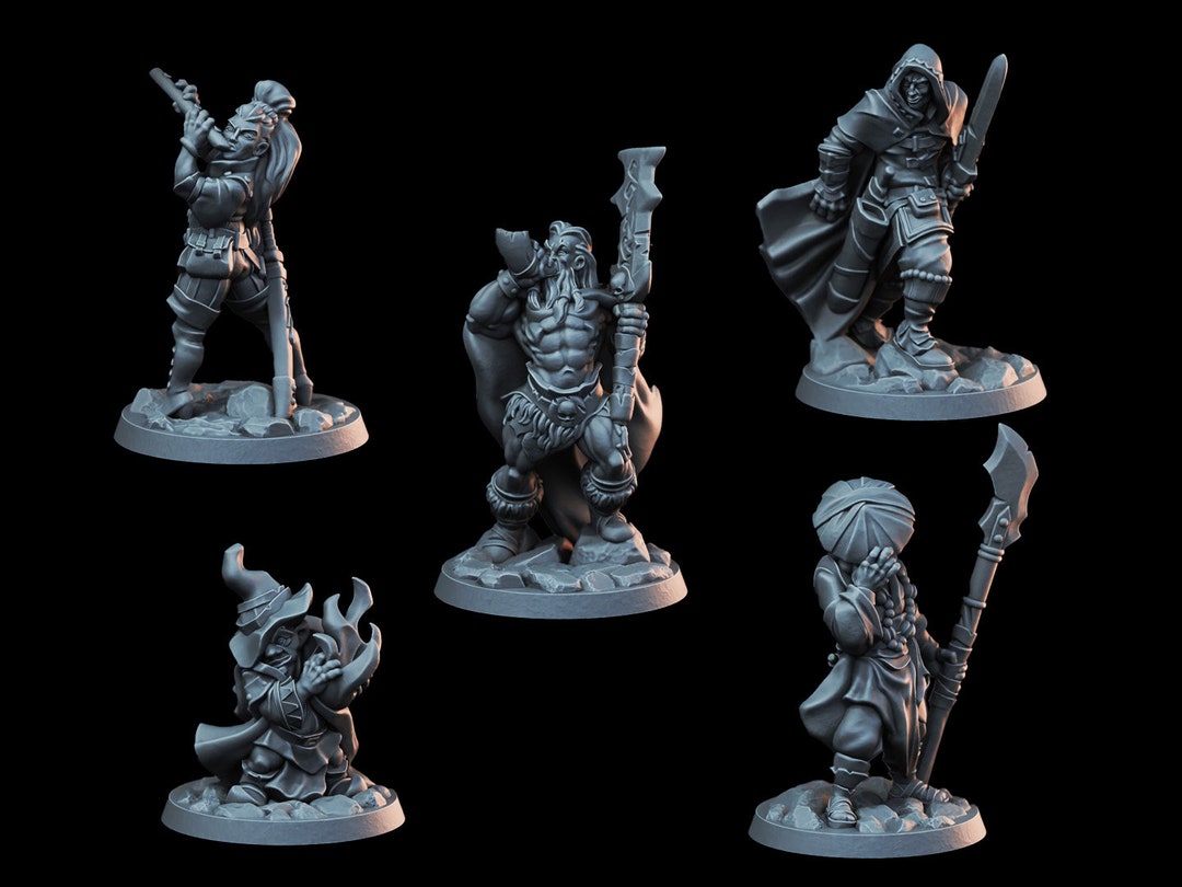 Dnd Miniature Party Set 5 28mm Adventuring Group Paladin - Etsy Canada Dnd Miniature Party Set 5 28mm Adventuring Group Paladin - Etsy Canada
