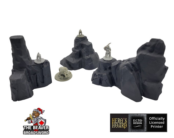 Large Rock Terrain Set 2 Scatter Scenery by EC3D, for Ttrpgs and ...