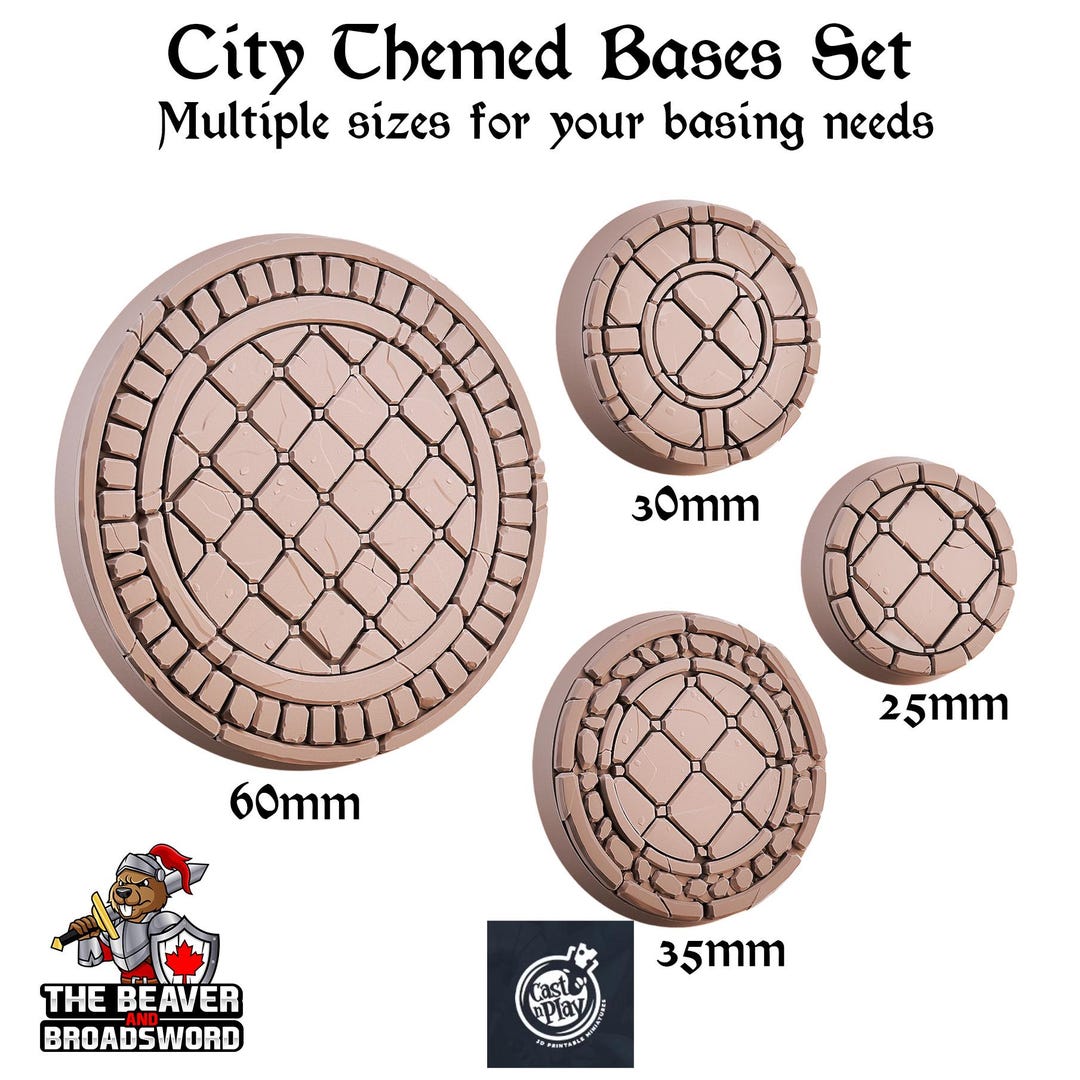 City Themed Bases Set | Dnd Miniature, Premium Resin, Durable and Tough ...