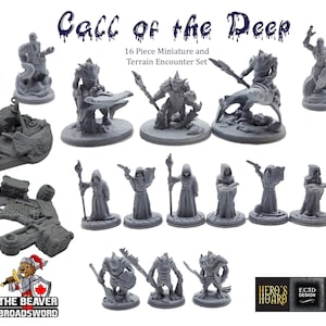 The Call of the Deep Dnd Mini Set - EC3D | Pathfinder 2E | Ocean | Sea ...