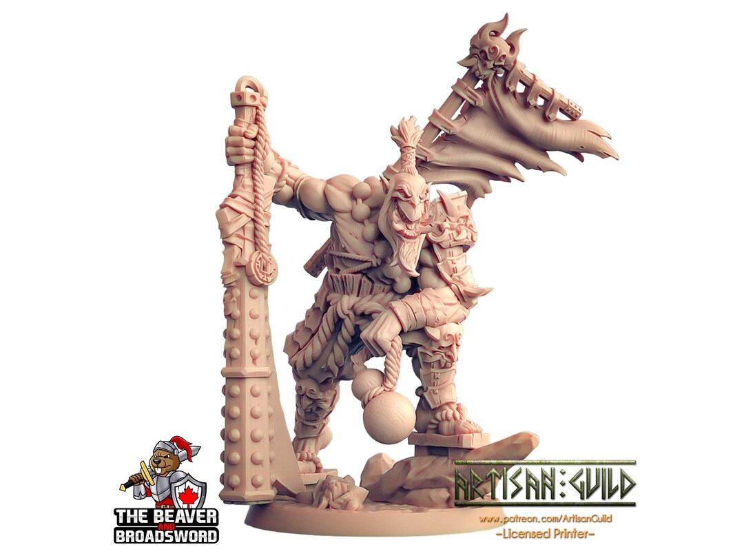 Yoshigruzu, Orc Clan Leader Dnd Mini - Artisan Guild | Half-orc | Demon ...
