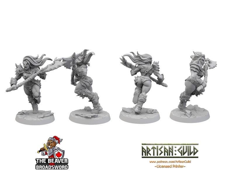 12 Orc Barbarian Dnd Mini Set - Artisan Guild | Barbarian | Ranger ...