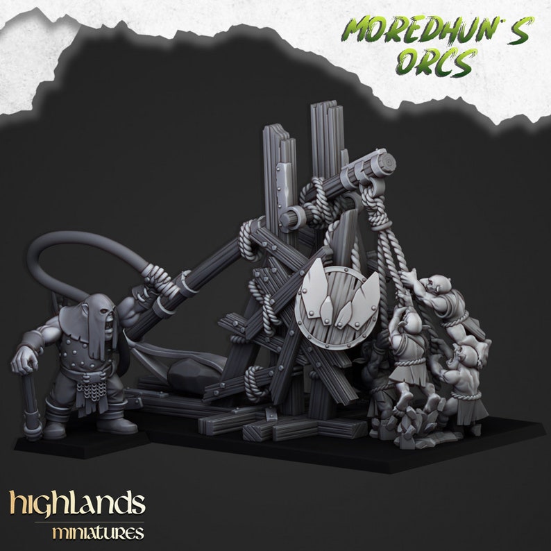 Orc Stonethrower Highlands Miniatures Goblin Black Orc Ork Orcs Siege ...