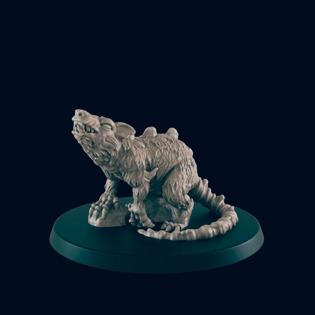 Giant Rat - EC3D, Dnd Miniature | Animal | Monster| 5E | Large | Cavern ...