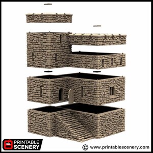 Norman Stone Fort - King and Country, Dnd, Pathfinder, 15mm, 28mm, 32mm ...
