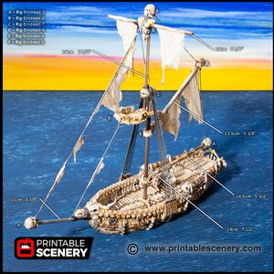 The Undead Sloop - the Lost Ships, Dnd 5E, Pathfinder 2E 15mm 28mm 32mm ...