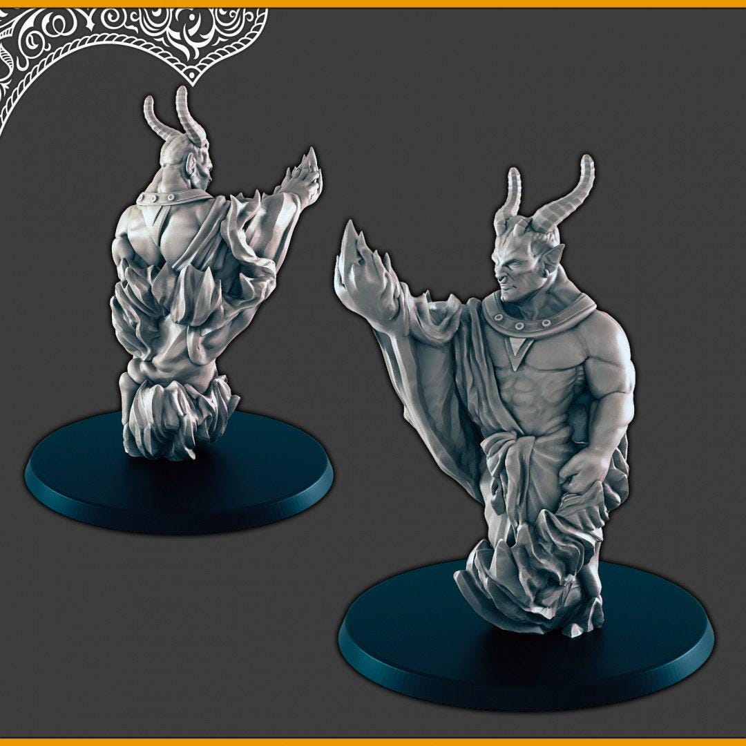 Efreeti - DND Mini, EC3D Scorching Sands, Desert Miniatures | Elemental ...