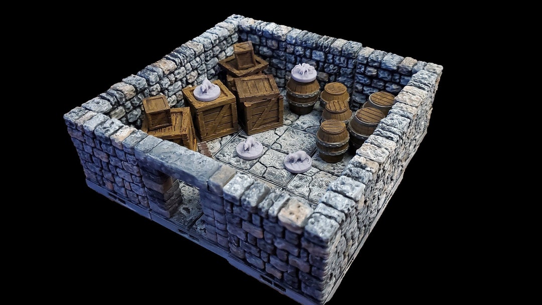 Dungeon Terrain Kit the Storage Room Complete Sets of Minis and Tiles ...