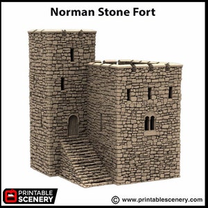 Norman Stone Fort - King and Country, Dnd, Pathfinder, 15mm, 28mm, 32mm ...