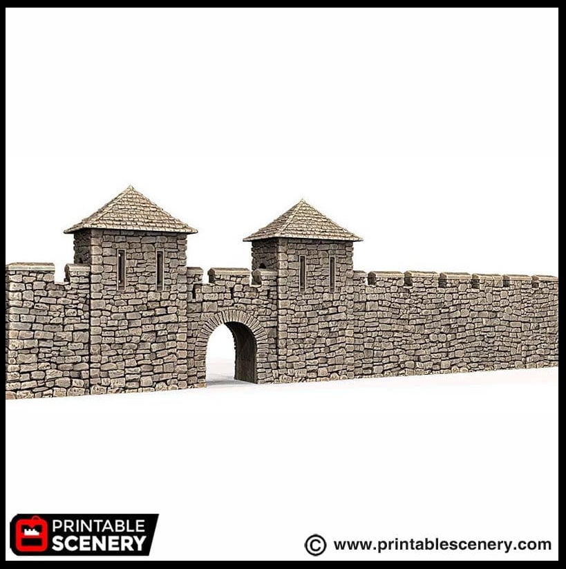 Norman Fort Walls - Basic Walls - King and Country, Dnd, Pathfinder ...