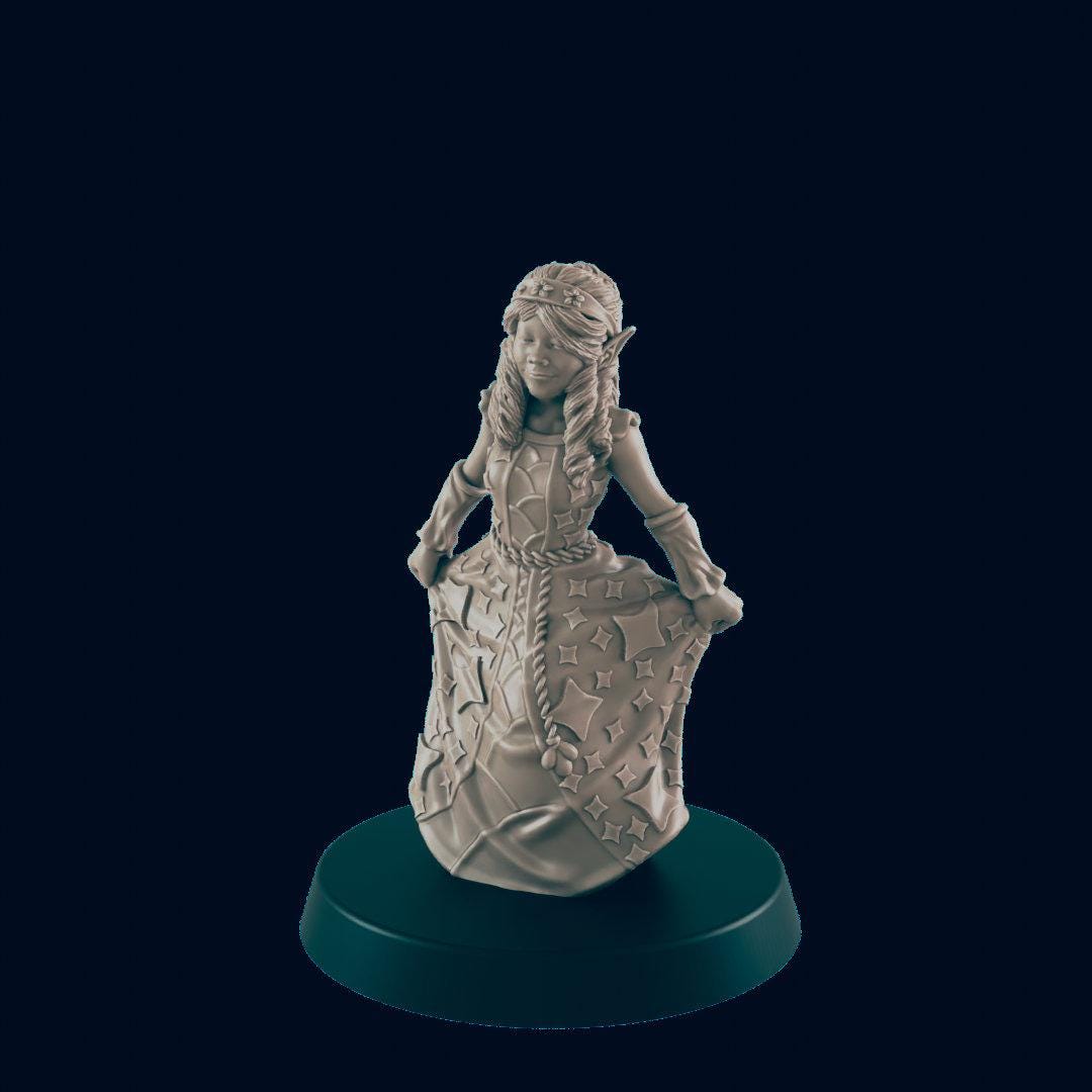 Elven Kid Princess - EC3D | Dnd | Elf | Villager Minis | Princess ...