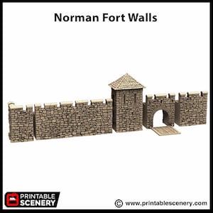 Norman Fort Walls - Basic Walls - King and Country, Dnd, Pathfinder ...