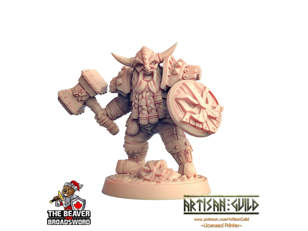 Dwarven Defender A Artisan Guild Dnd Fighter Barbarian Dwarf Cleric Paladin Pathfinder TTRPG ...