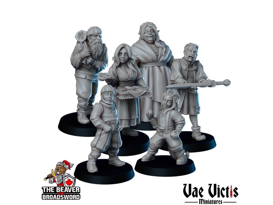 The Townfolks Mini Set #01 - Vae Victis | Villager | Commoner | Farmer ...