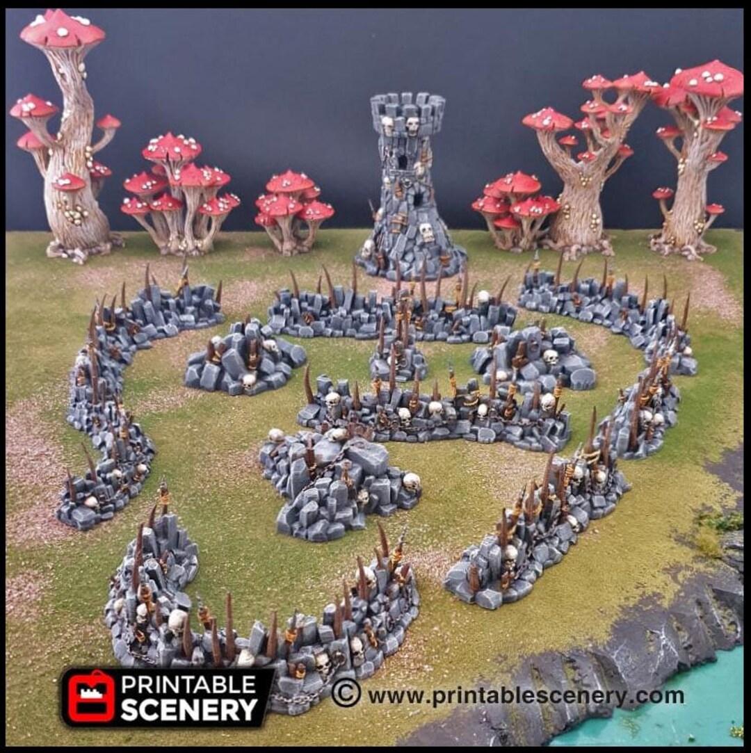 Goblin Barricades - Printable Scenery | Dnd | Fort | Castle | Cover ...