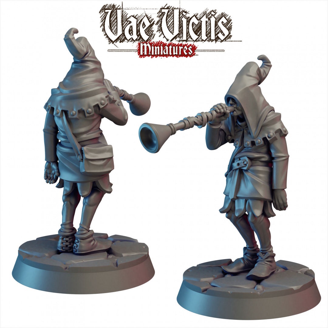 Sad Trumpeter 28/32mm Mini - Vae Victis | Dnd | Villager | Commoner ...