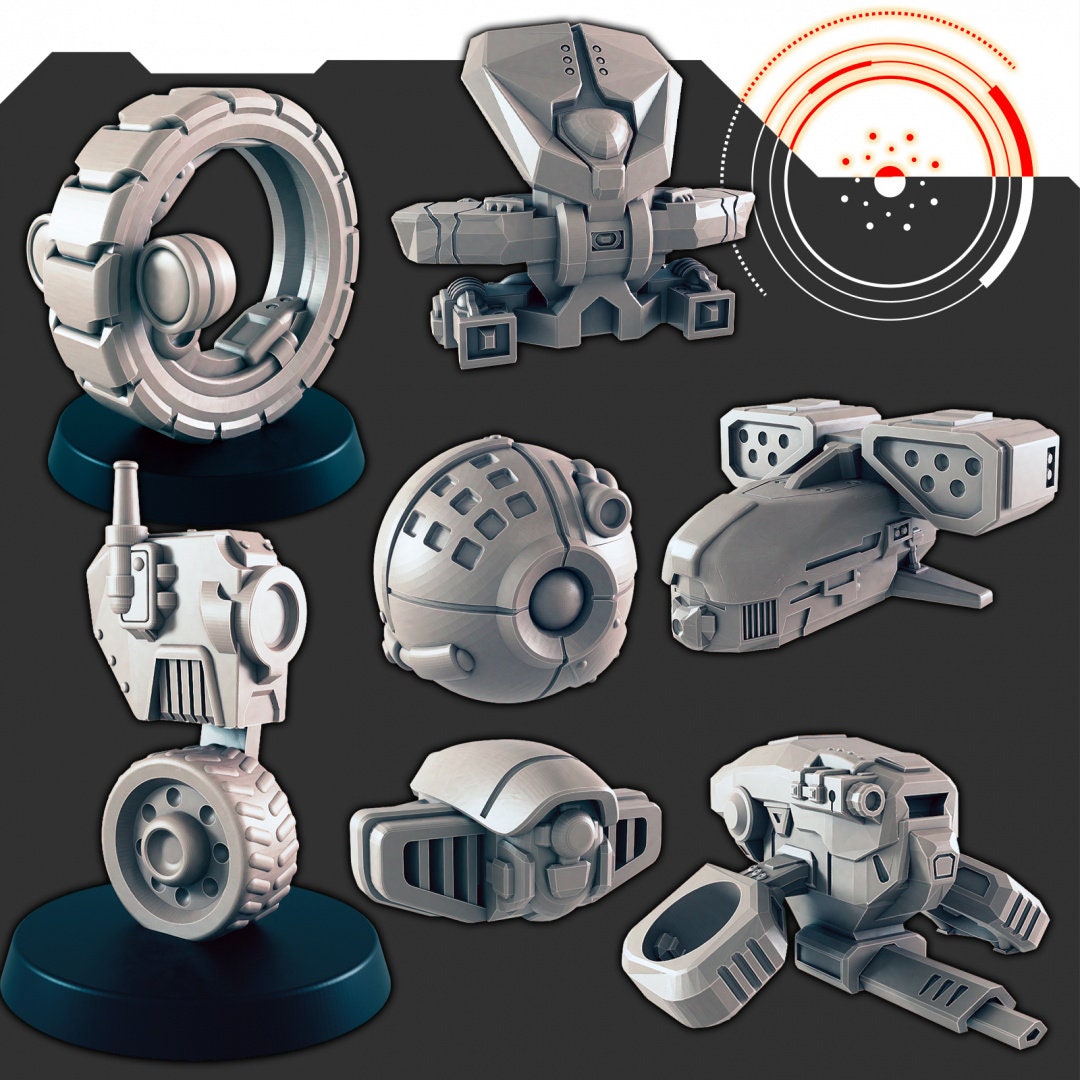 Sci-fi Bots and Drones Mini Set - EC3D | Legion | Cyberpunk ...