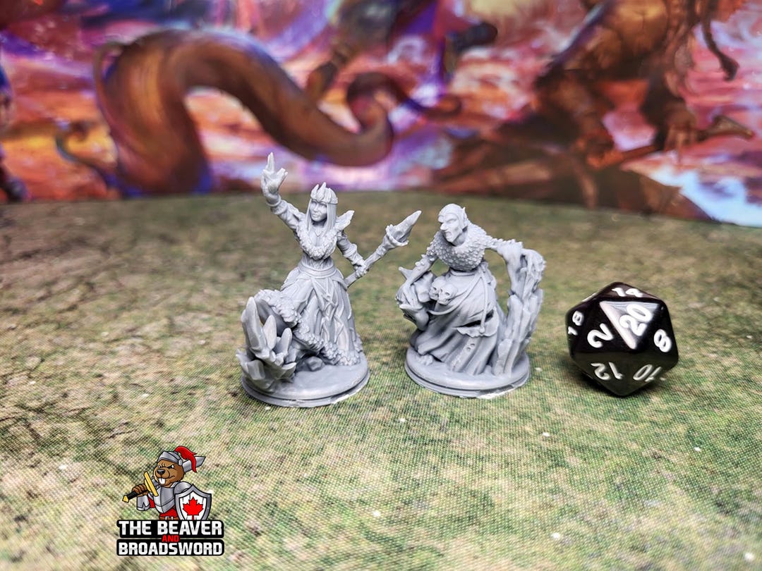 Arctic Witches / Hags DND Mini Set- EC3D Wintertide, Winter Miniature ...