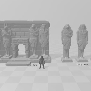 Egyptian Temple Facade / Statues - DND and Wargaming Terrain, EC3D ...
