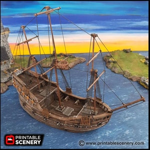 The Fluyt - the Lost Ships, Dnd 5E, Pathfinder 2E 15mm 28mm 32mm ...