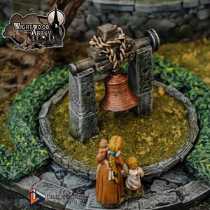 Wightwood Abbey Cloister Gardens Miniature Building - Dnd, Wargaming ...