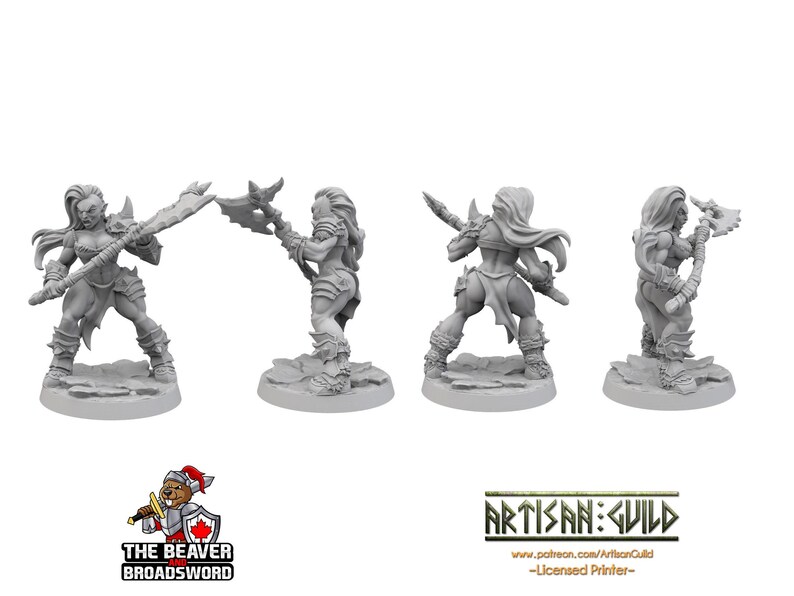 6 Orc Barbarian Dnd Mini Set - Artisan Guild | Barbarian | Ranger ...