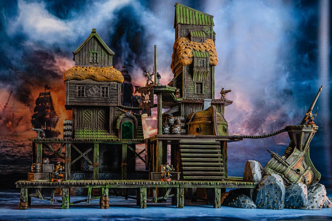 Pirate Dock - Pirates Vs. Sailors Nightmare at Sea - Dnd, Wargaming ...