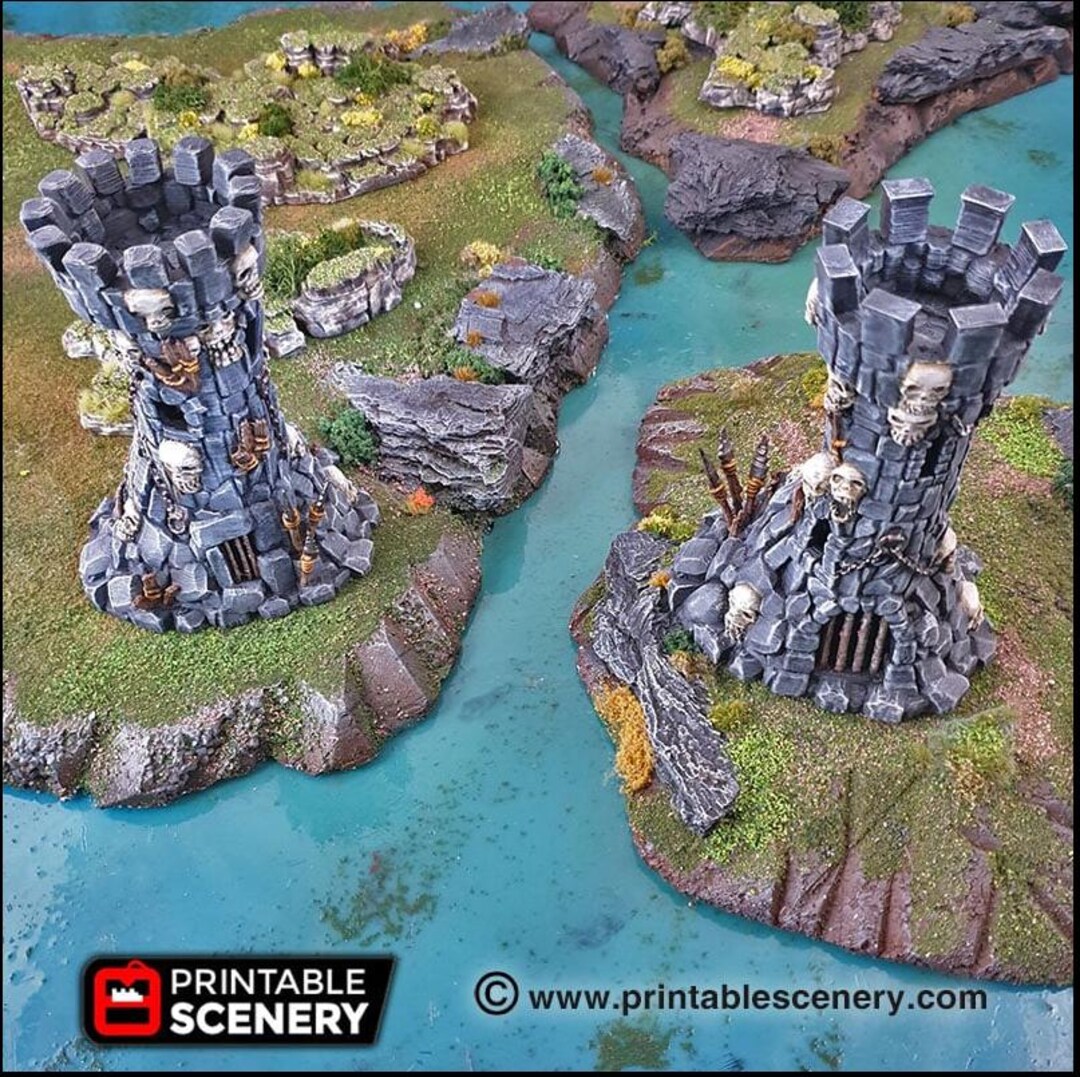 Goblin Guard Towers - Printable Scenery | Dnd | Clorehaven | Cave ...