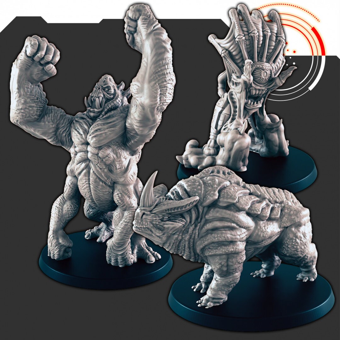 Sci-fi Alien Beasties Set 2 - EC3D | Legion | Cyberpunk | Starfinder ...