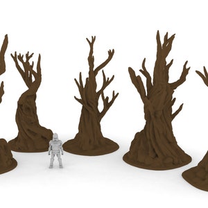 5 Winterdale Gnarly Trees Pack - Printable Scenery | Dnd Forest | Tree ...