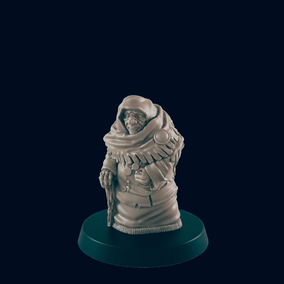 Human Woman Grandmother Dnd Mini- EC3D |villager Minis | Peasant | PC ...