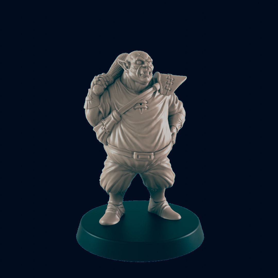 Orc Male Bouncer EC3D Dnd Villager Minis Barkeep PC/NPC 32mm Pathfinder ...