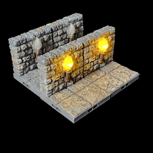 MAGNETIC LED Dungeon Torch Walls - Dungeon Theme | Painted Tabletop ...